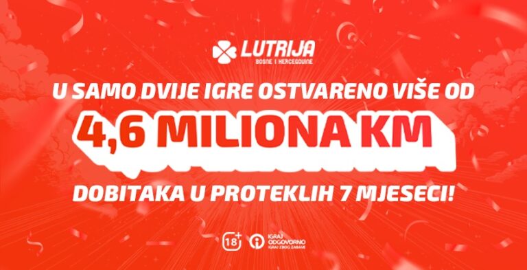 "Lutrija BiH" obradovala igrače! U samo dvije igre ostvareno više od 4 ...